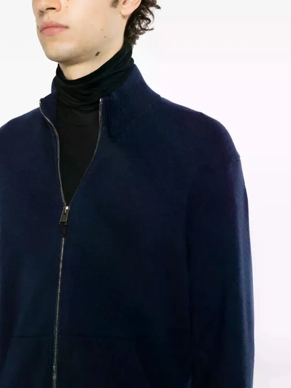 Canali Zip-up Knitted Sweater