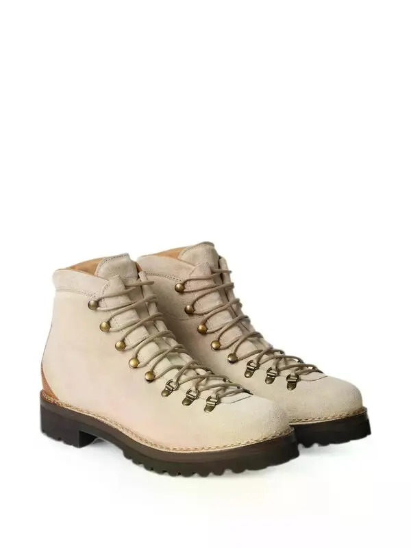 Ralph Lauren Purple Label Darrow Suede Hiking Boots - Neutrals