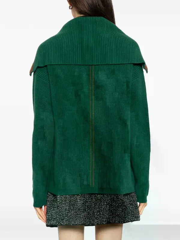 CUDDLEUP Ribbed-knit Quarter-zip Sweater