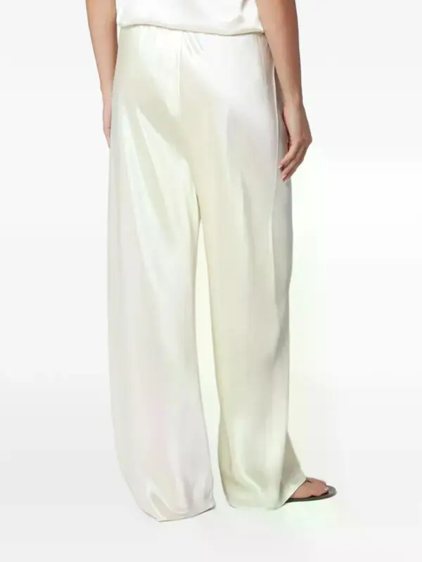 Almada Label Bias-cut Satin Palazzo Pants