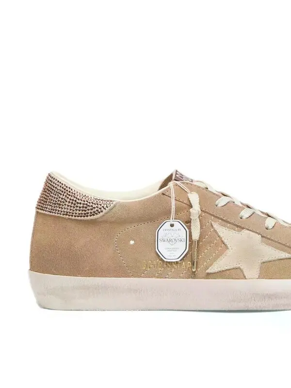 GOLDEN GOOSE Super-star Suede-upper Star-and-heel With Crystals Sneakers