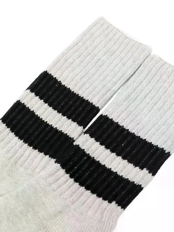 Comme Des Garçons Striped Ribbed Socks