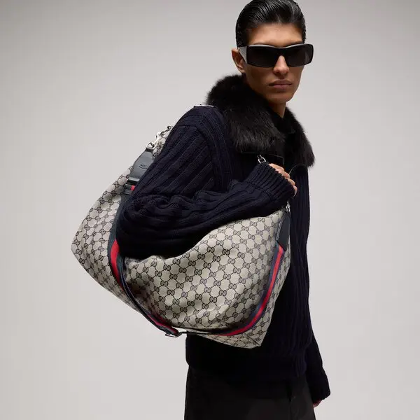 Gucci Brera Large Crossbody Bag Gg Canvas
