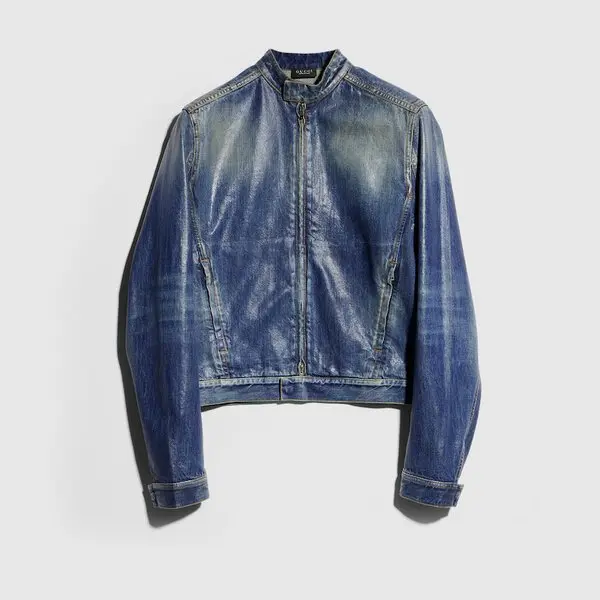 Gucci Cotton Denim Jacket With Coating - Blue