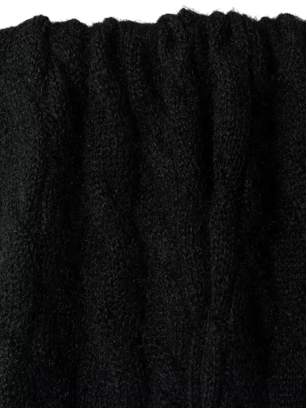 Liu Jo Cable-knit Logo-plaque Scarf