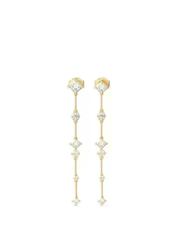 Guess Crystal Pendant Drop Earrings - Gold