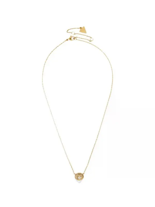 Guess Till Morning Pavé Coin Necklace - Gold