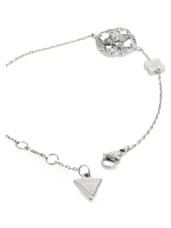 Guess Wild Flower Crystal-embellished Bracelet - Silver