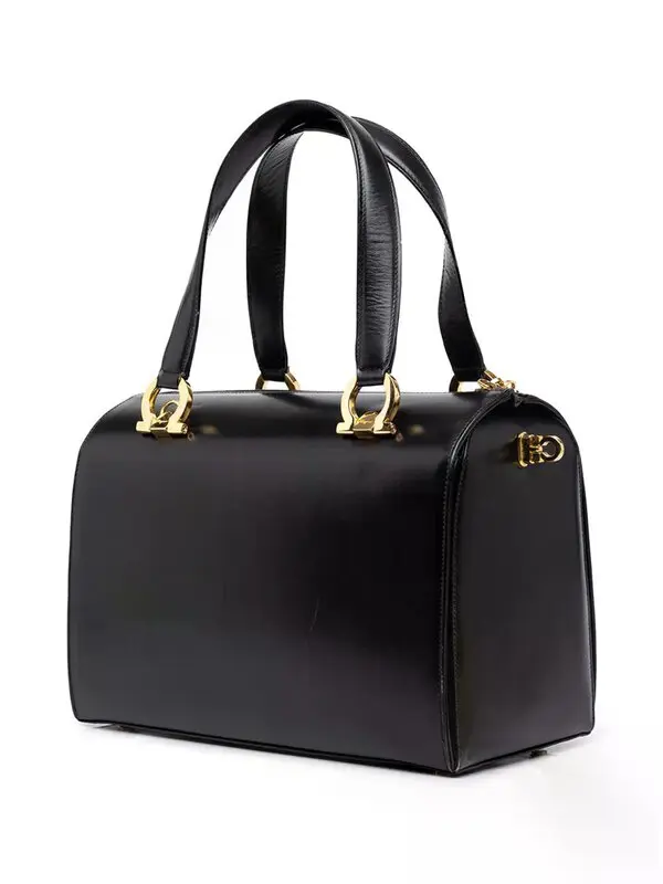 FERRAGAMO 1990-2000 Smooth Calfskin Gancini Boston Bag Satchel