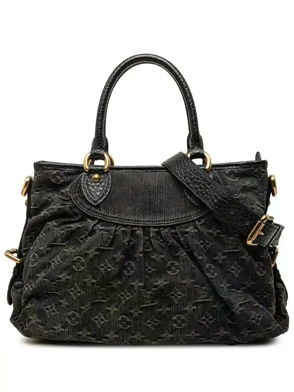 LOUIS VUITTON 2007 Monogram Denim Neo Cabby Mm Satchel