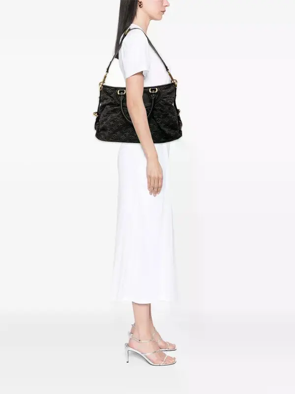 LOUIS VUITTON 2007 Monogram Denim Neo Cabby Mm Satchel