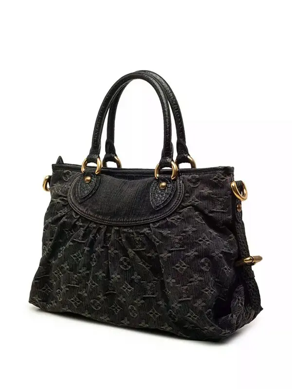 LOUIS VUITTON 2007 Monogram Denim Neo Cabby Mm Satchel