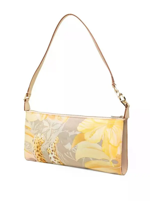 FERRAGAMO 1990-2000 Canvas Leopard Print Shoulder Bag