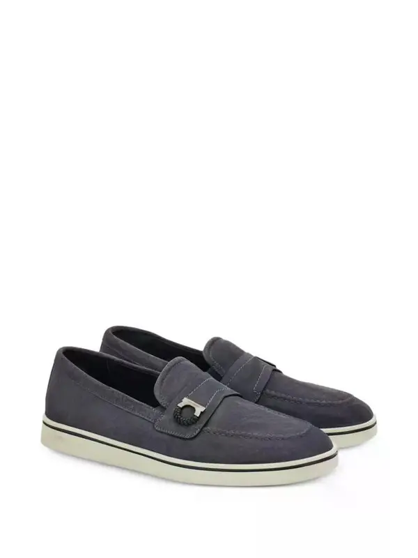 FERRAGAMO Boat Shoes Loafers With Gancini-ornament