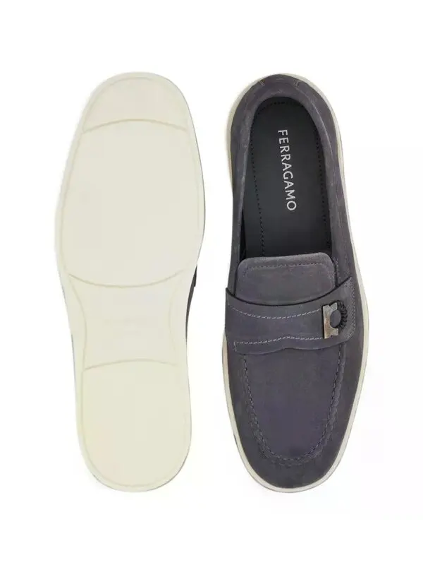 FERRAGAMO Boat Shoes Loafers With Gancini-ornament