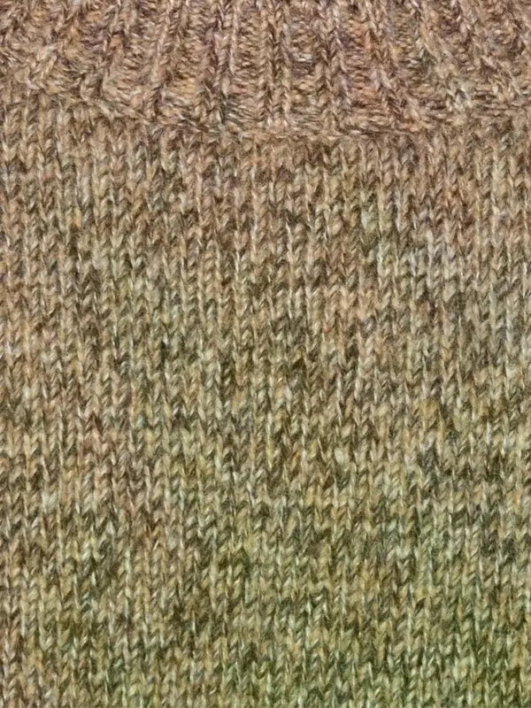 Soft Goat Melange-knit Crew-neck Sweater
