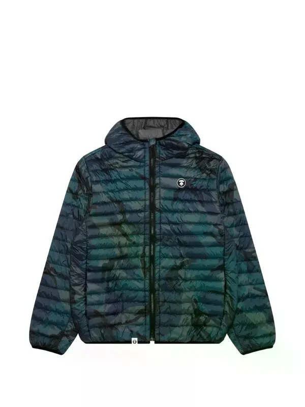 AAPE BY *A BATHING APE Camouflage-print Hooded Jacket - Blue