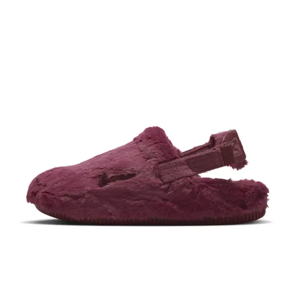 Nike Calm Se Faux Fur Mules - Red