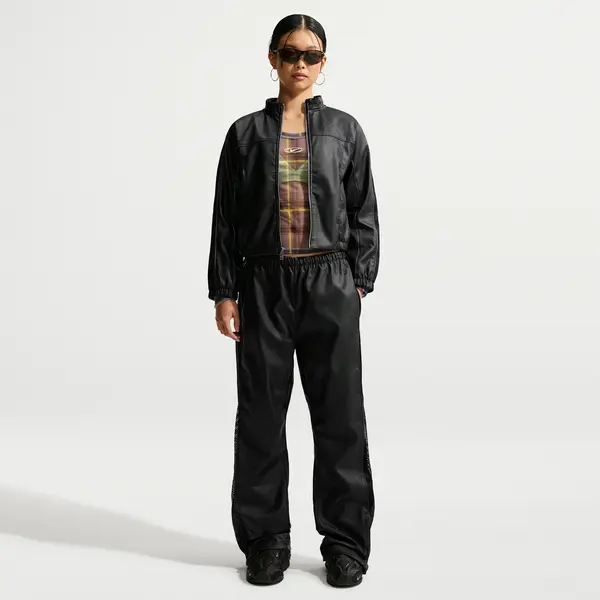 Nike Sportswear Faux-leather Track Pants - Black