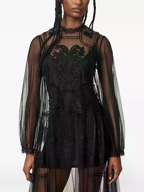 ALLSAINTS Cesca Mesh Midi Dress
