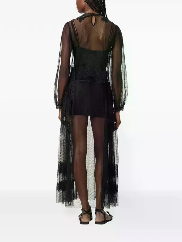 ALLSAINTS Cesca Mesh Midi Dress