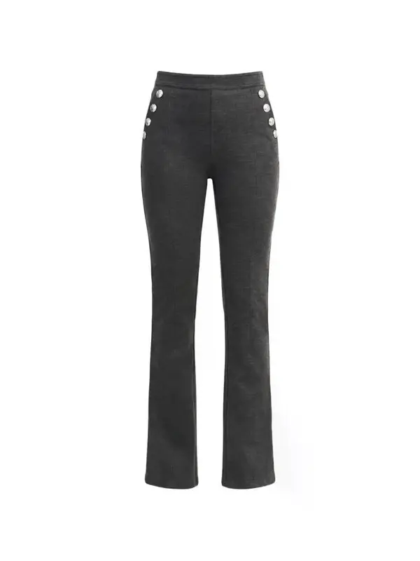 Cinq À Sept Suzette Button-embellished Trousers - Grey