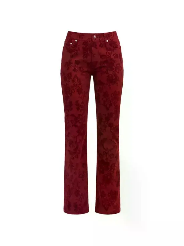Cinq À Sept Stevie Paisley-flocked Jeans