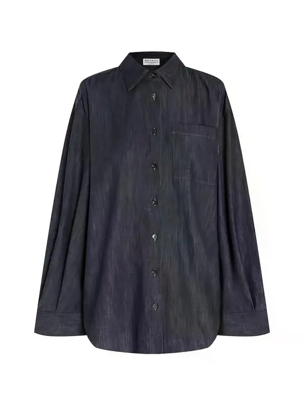 Brunello Cucinelli Oversized Button-down Shirt - Blue