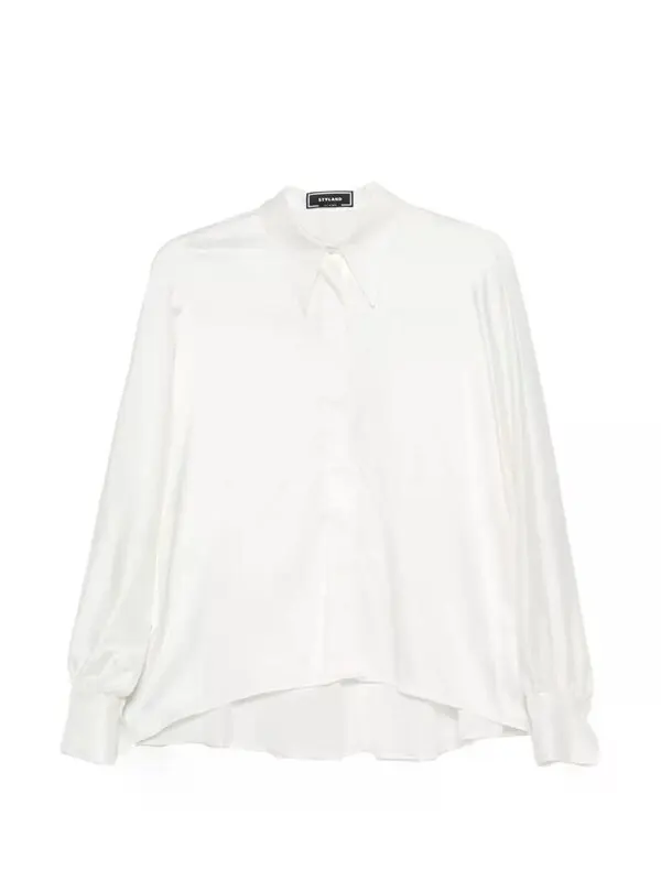 STYLAND Kimono-sleeve Satin Shirt