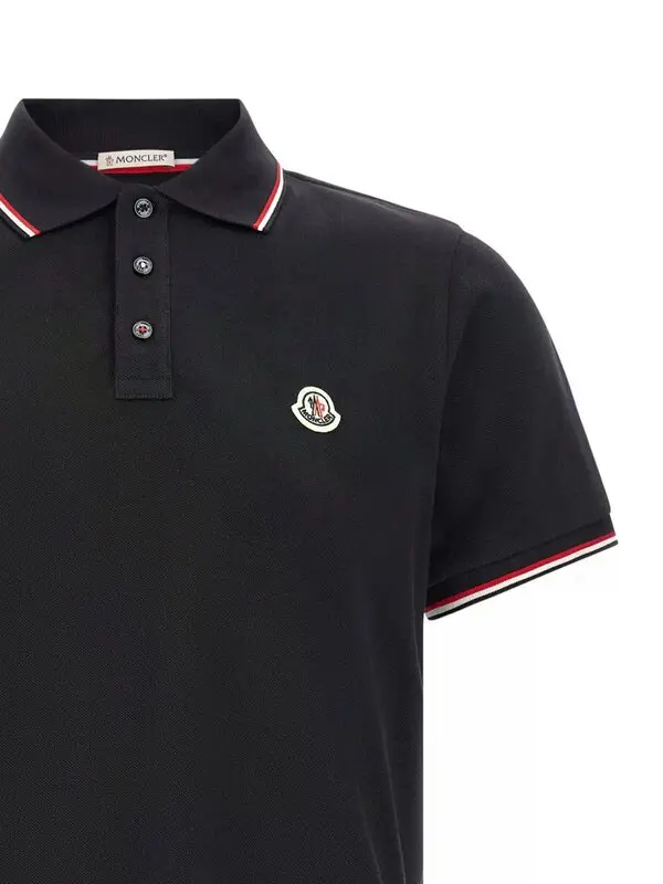 Moncler Logo-patch Tipped Polo Shirt