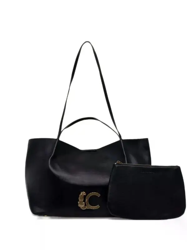 Lola Casademunt Leopard-logo Plaque Tote Bag