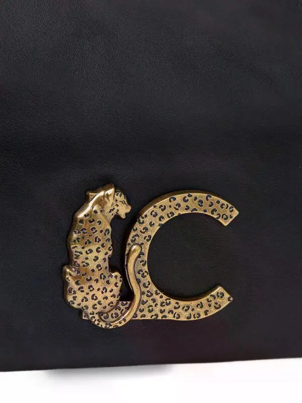 Lola Casademunt Leopard-logo Plaque Tote Bag