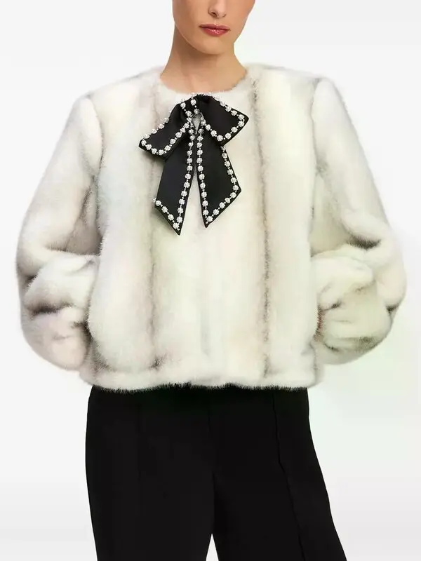 Cinq À Sept Benson Bow-detail Faux-fur Jacket