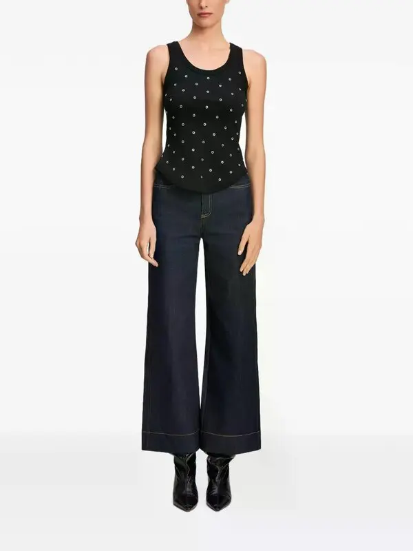 Cinq À Sept Quenta Grommet-embellished Tank Top