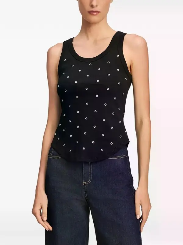 Cinq À Sept Quenta Grommet-embellished Tank Top