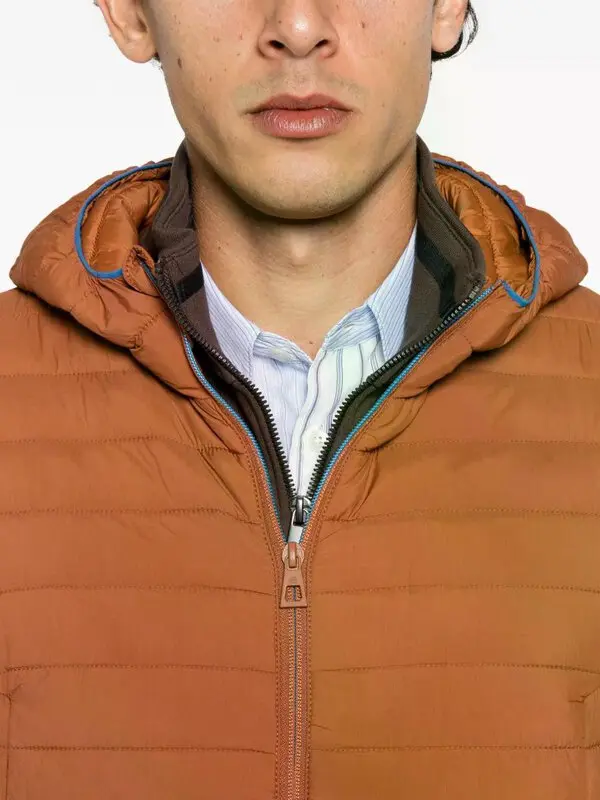 PIQUADRO Hooded Quilted Jacket