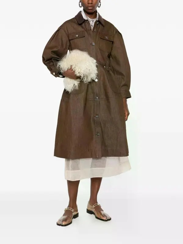 Simone Rocha Corduroy-collar Midi Dress