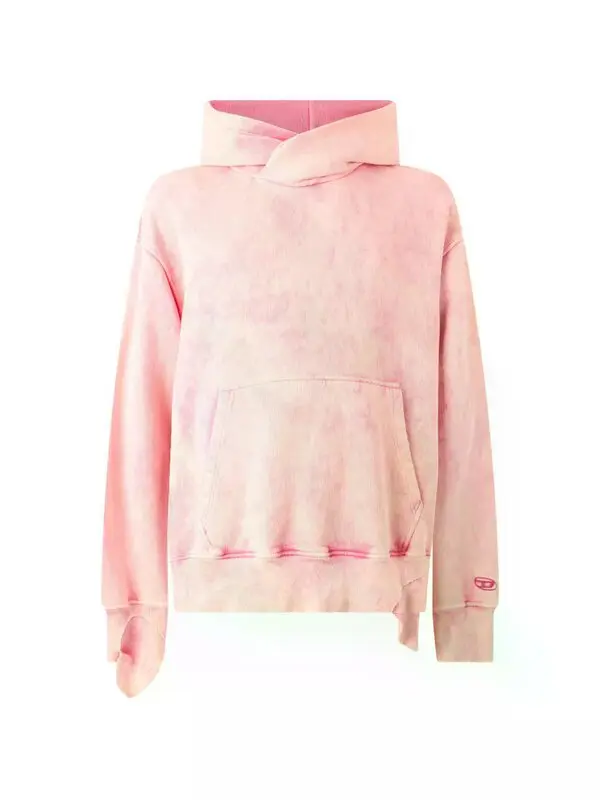 DIESEL® Acid-wash Distressed Hoodie - Pink