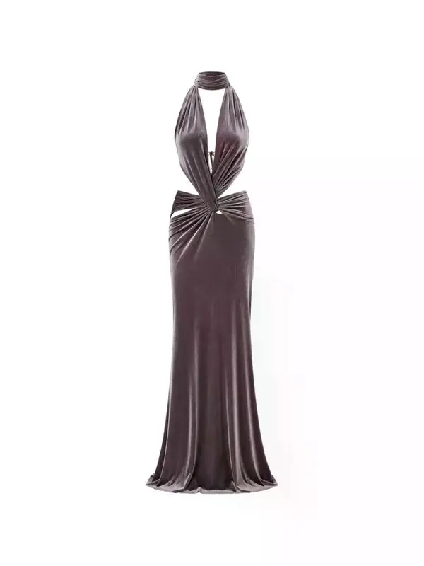 AMAZUIN Kalisa Velvet Cut-out Maxi Dress