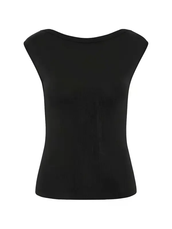 ST. AGNI Ballerina Cotton Top - Black