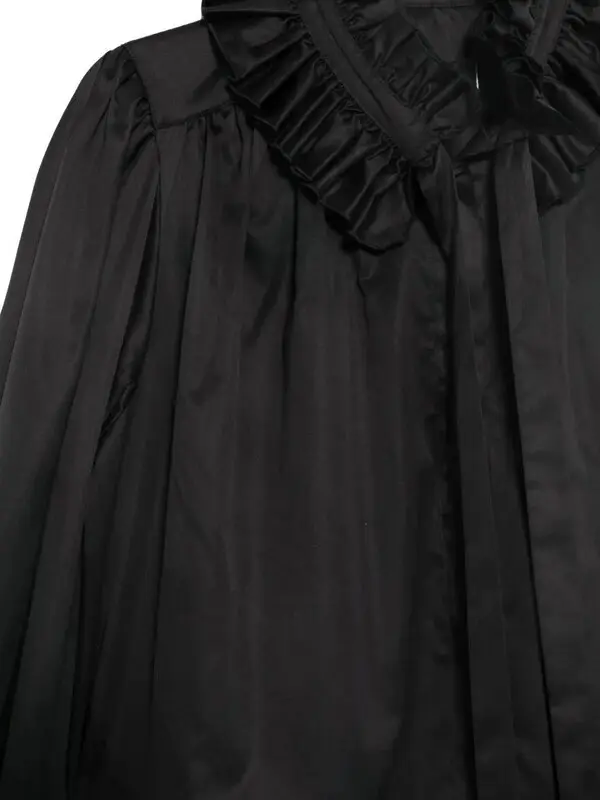 STYLAND Ruffled Tie-fastening Shirt