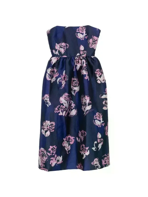 Stine Goya Floral-jacquard Flared Midi Dress