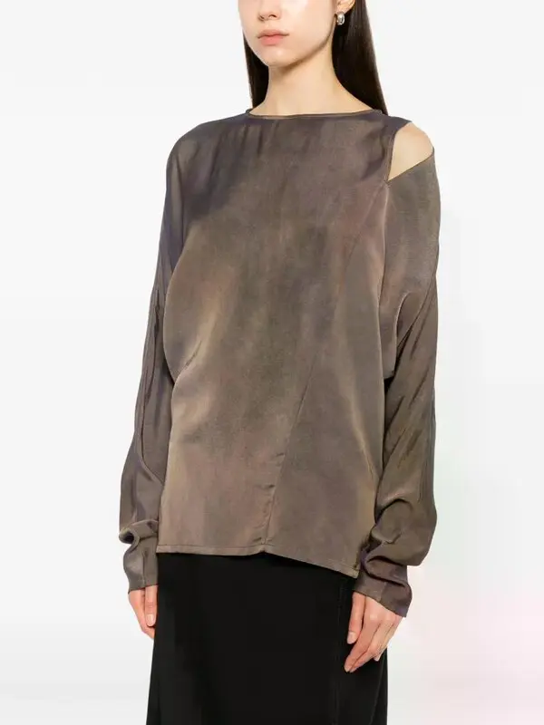 UMA WANG Cut-out Long-sleeve Top