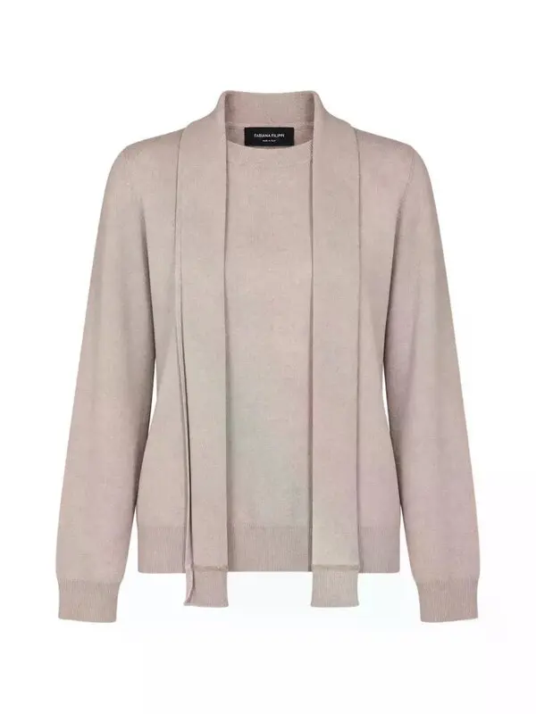 Fabiana Filippi Layered Scarf-detail Sweater