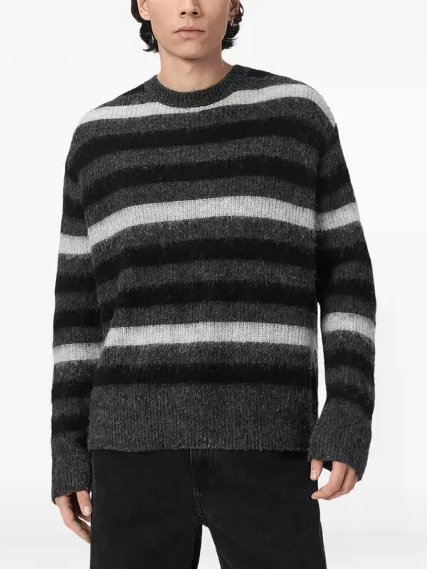 ALLSAINTS Sammie Striped Brushed-knit Sweater