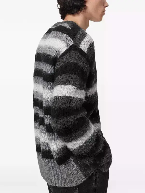 ALLSAINTS Sammie Striped Brushed-knit Sweater