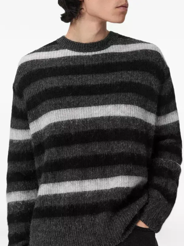 ALLSAINTS Sammie Striped Brushed-knit Sweater