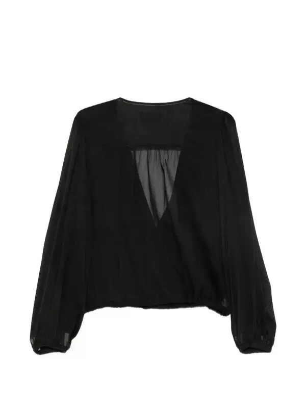 STYLAND Silk Wrap-style Blouse
