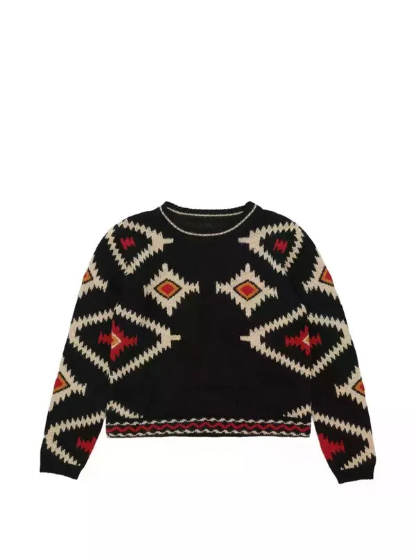 FORTELA Lyvia Geometric Sweater - Black