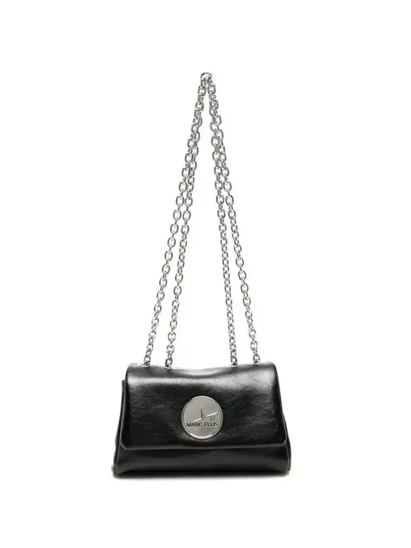 MARC ELLIS Small Wenda Logo-plaque Chain-link Shoulder Bag - Black
